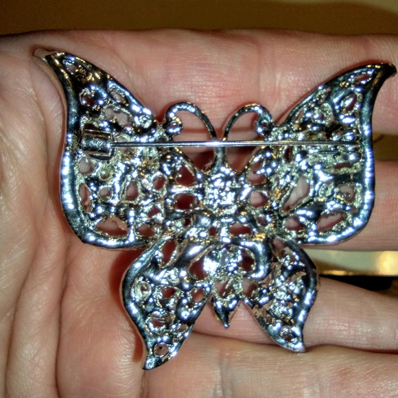 Jewelry | Butterfly Rhinestone Brooch | Poshmark